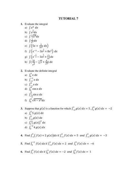Solved 1 Evaluate The Integral A ∫xadx B ∫x75dx C ∫3x2dx