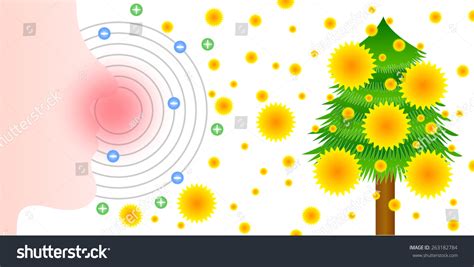 Pollen Cedar Background Stock Vector Royalty Free 263182784