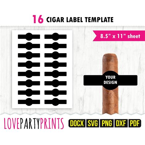 Cigar Labels Template