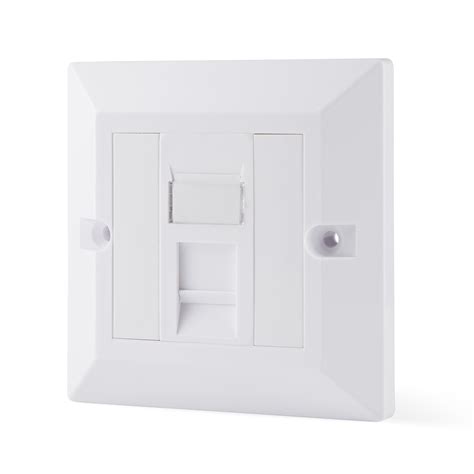 Single Cat6 1 Port Rhinocables Cat6 Ethernet Faceplate Single 1 Port Rj45 Socket Wall Plate