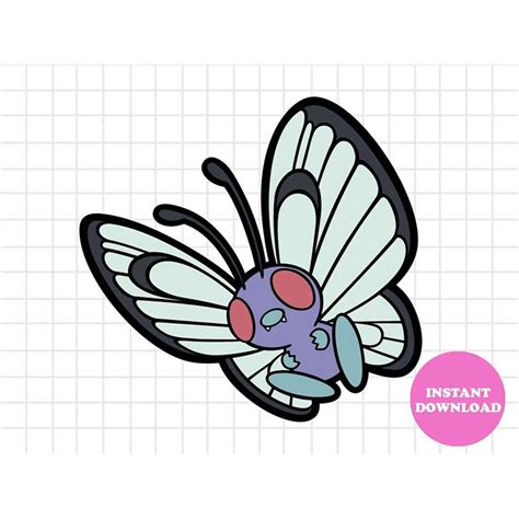 Butterfree Svg Layered Item Clipart Cricut Digital Vector Inspire