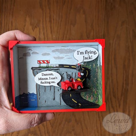 Funny Comic Crossover Mickey Mouse Titanic Diorama Miniature Magnetic