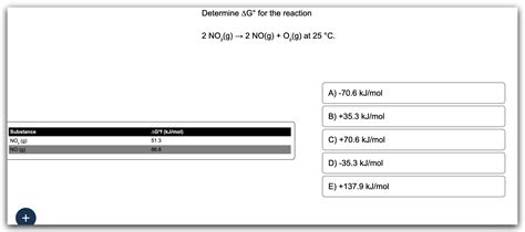 Solved Determine ΔG for the Chegg com