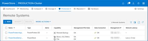 Protection Remote Systems Dell Powerstore Manager Overview Dell