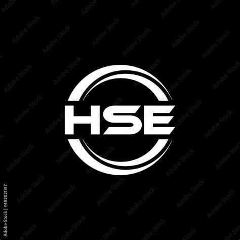 Hse Letter Logo Design With Black Background In Illustrator Vector