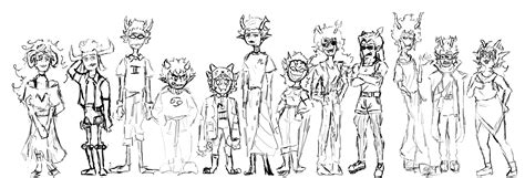 Old Oc Troll Lineup Sketches Rhomestuck