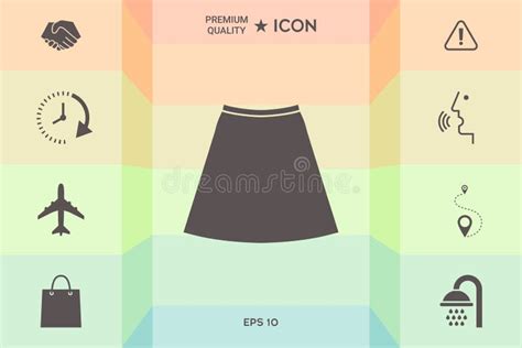 Icono De La Falda La Silueta Elemento Del Menú En El Diseño Web Ilustración del Vector