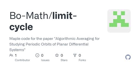 github bo math limit cycle maple code for the paper algorithmic