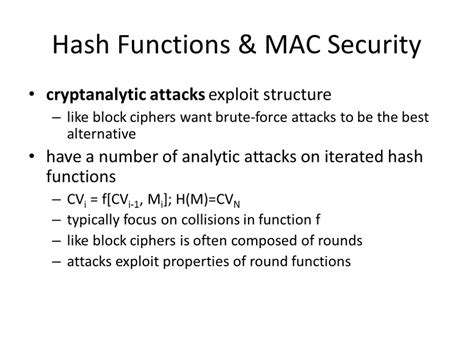 Cryptography And Network Security Message Authentication And Hash