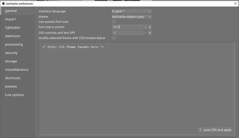 Installing Roboto Font Darktable