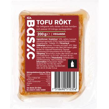 Tofu rökt 200g ICA Basic | Handla mat online från din lokala ICA-butik
