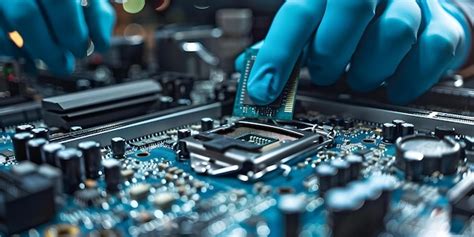 Installing Cpu Microprocessor On Motherboard Socket Essential Hardware Maintenance By Engineer