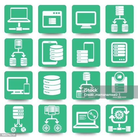 빅 데이터 및 데이터베이스 벡터 아이콘 세트 0명에 대한 스톡 벡터 아트 및 기타 이미지 0명 네트워크 보안 네트워크