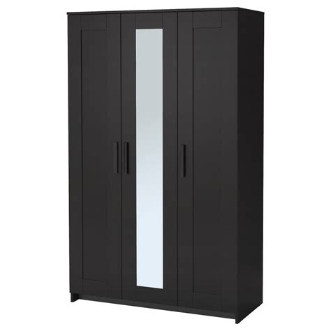 Шкаф платяной 3-дверный, черный БРИМНЭС (004.121.24) купить в ИКЕА ...
