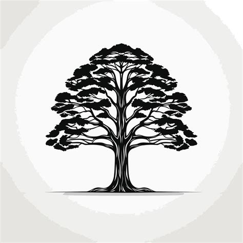 silhouette of a large branching tree 49262202 vector art at vecteezy