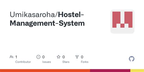 GitHub Umikasaroha Hostel Management System
