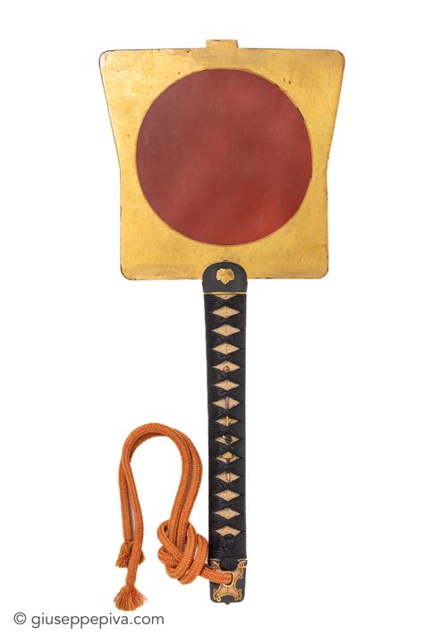 Gunbai Uchiwa War Fan Signed Kanemichi Giuseppe Piva Japanese Art
