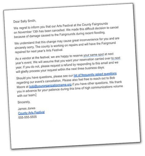 How To Cancel An Event With The Least Drama With Sample Email MembershipWorks