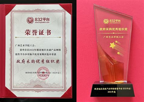 喜报：我校在2024年脱贫地区农副产品网络销售平台乡村振兴优秀案例评选中荣获政府采购优秀组织奖广艺要闻广西艺术学院新闻网