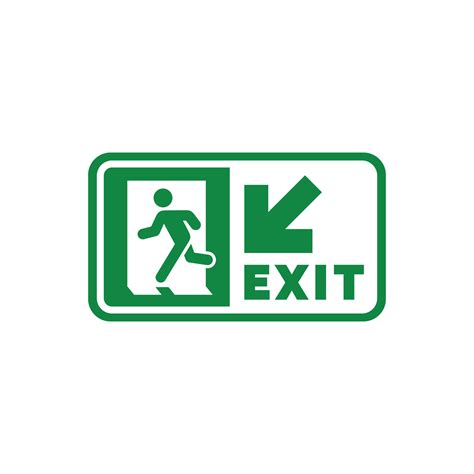 Emergency Exit Symbol Icon Isolated On White Background 24322887 Vector