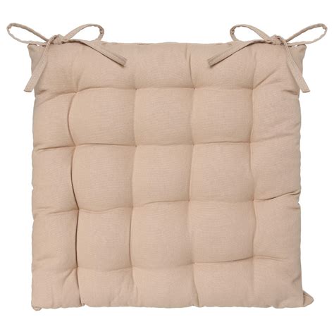 Galette de chaise carrée coloris lin 38cm Galettes de chaises Pier