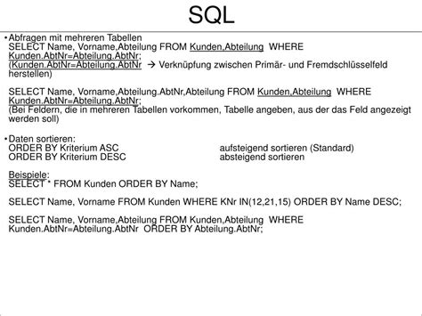 Ppt Sql Datentypen Powerpoint Presentation Free Download Id3355911