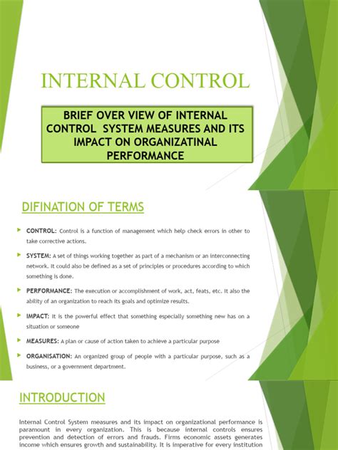 Internal Control Presentation Pdf