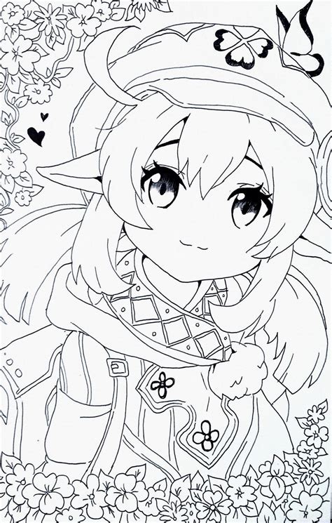 Genshin Impact Coloring Pages Printable Free Gbcoloring