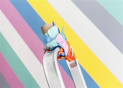 Installation Of Mirrors That Reflect Colourful Stripes By Kim Thome