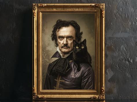 Edgar Allan Poe Poster Gothic Wall Decor Raven Poster Print Vintage
