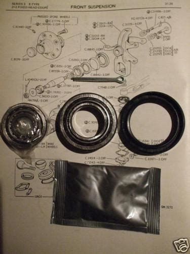 Front Wheel Hub Bearing Kit X1 Jaguar E Type Parts 1961 74