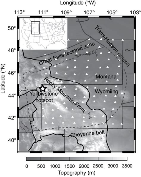 Tectonic And Topographic Map Of The Wyoming Craton West Central United