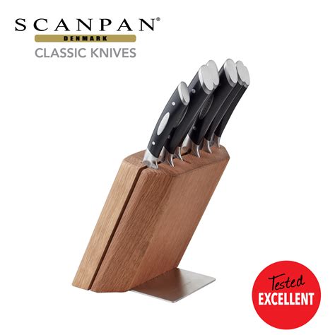 Scanpan Classic 7pc Deco Oak Knife Block Set Lazada Singapore