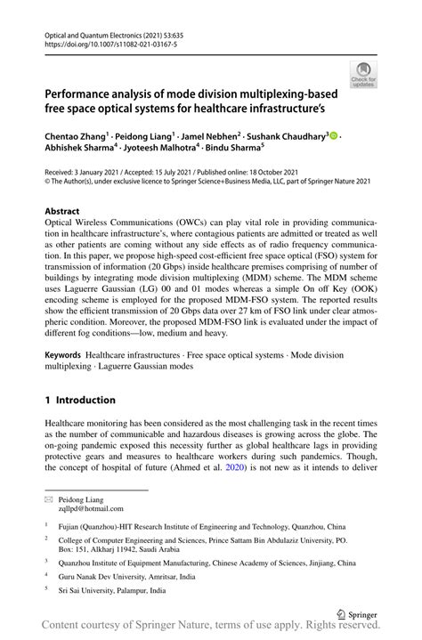 Performance Analysis Of Mode Division Multiplexing Based Free Space