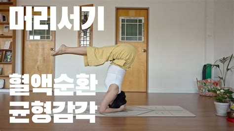 두통에 좋은 머리서기 요가 혈액순환 에너지 전환 균형감각 시은순환요가 Youtube