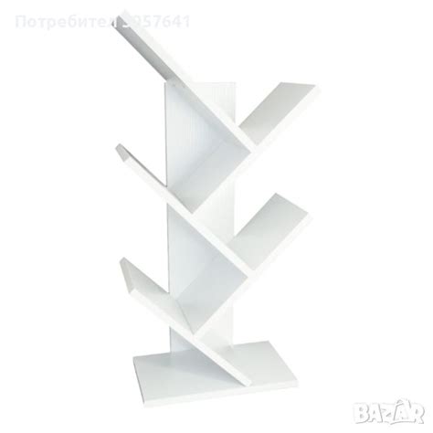 Етажерка за книги библиотека с 4 рафта бяла в Етажерки в гр Варна Id43899365 — Bazar Bg