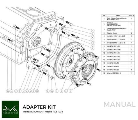 Gearbox Adapter Plate Honda K K20 K24 Mazda Rx 8 Drive System