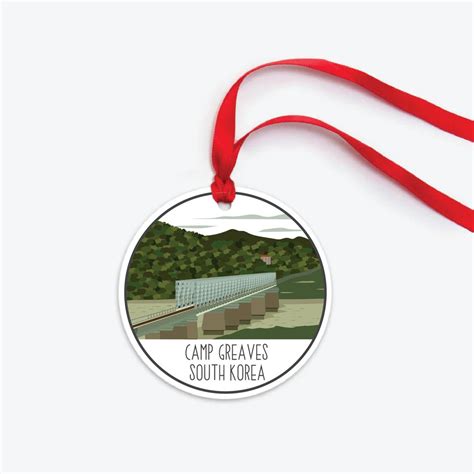 Camp Greaves Ornament South Korea Army Base Ornament Army Veteran
