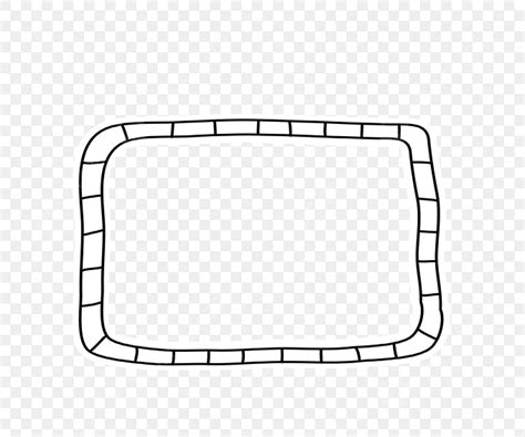 Cute Square Border Cartoon Hand Drawn Cartoon Squareภาพ Png และ Psd