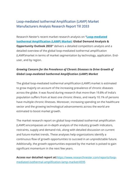 Ppt Loop Mediated Isothermal Amplification Lamp Market Powerpoint Presentation Id 12295554
