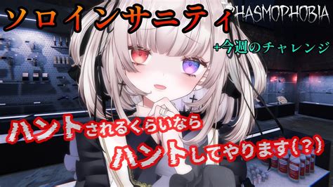 ソロインサニティチャレンジ特訓回【 Phasmophobia 】（vtuber凍焚冥子） Youtube
