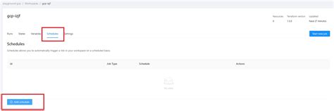 Workspace Scheduler Terrakube