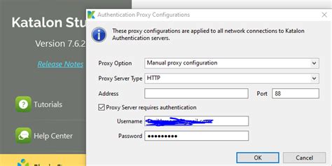 Setup Proxy Manually With Proxy Server Requires Authentication Dont