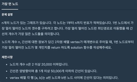 [swift python] 프로그래머스 lv3 가장 먼 노드