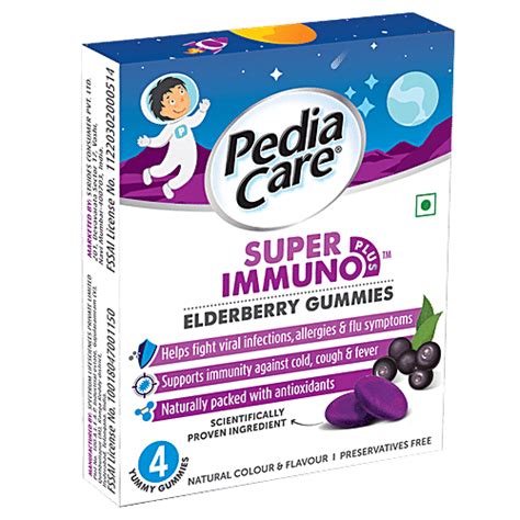 Buy Pediacare Super Immuno Plus Elderberry Gummies Yummy Immunity