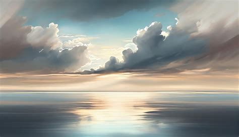 Premium Photo Generative Ai Horizon Hues A Serene Abstract Cloudscape
