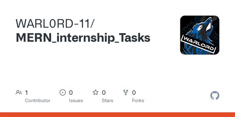 GitHub WARL0RD 11 MERN Internship Tasks