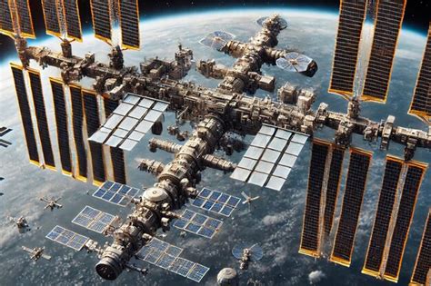 Detailed Structure Of The Iss Premium Ai Generated Image