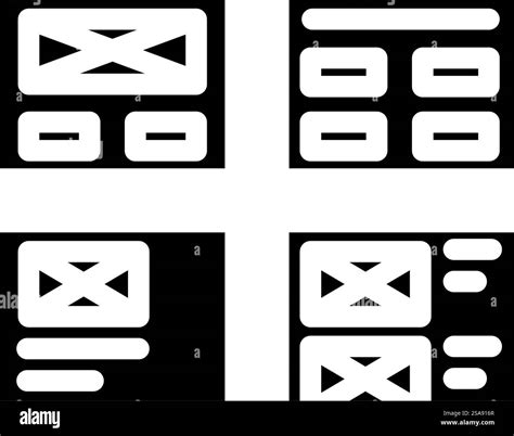 Wireframe Ux Ui Design Glyph Icon Vector Wireframe Ux Ui Design Sign Isolated Symbol