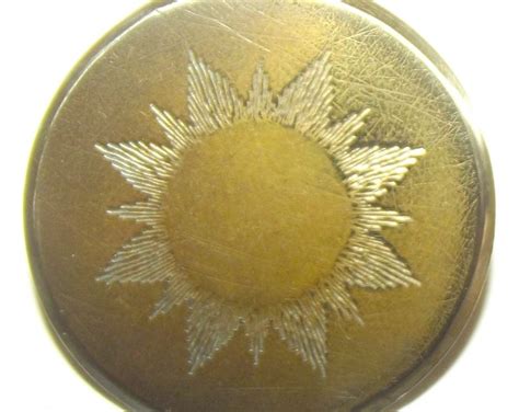 Antique Button 18th Century Tombac Button With Engraved Sun Design Etsy